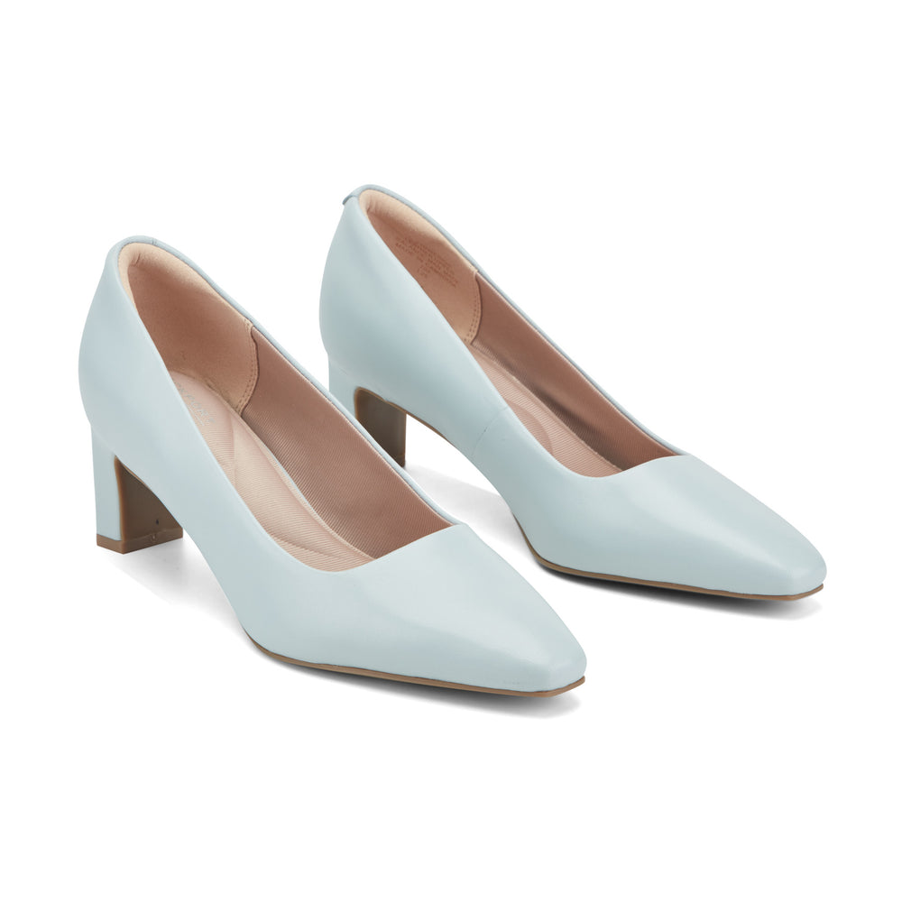 Women's Total Motion Merida Classic Dress Pumps - Light Blue Leather ...